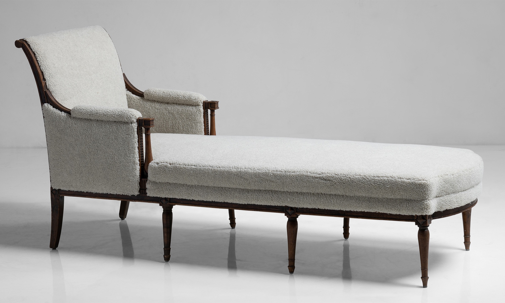 Extra Long Daybed / Lounge in Faux Shearling :: Obsolete