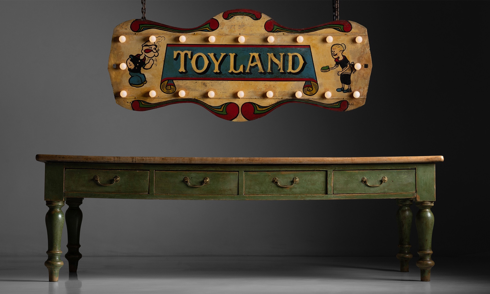 70 Inch Long “Toyland” Fairground Sign :: Obsolete