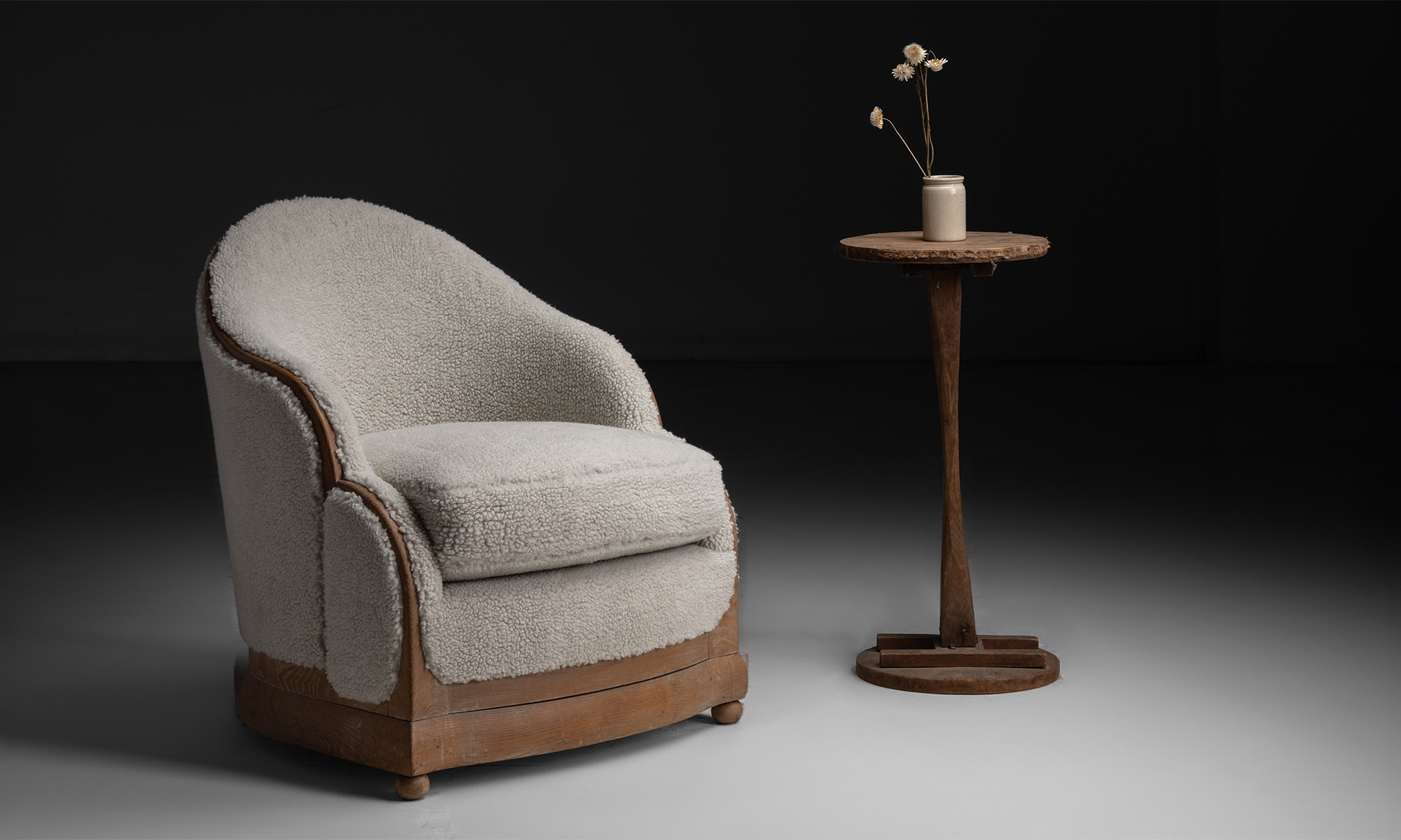 Shearling Chair / Primitive Pedestal :: Obsolete